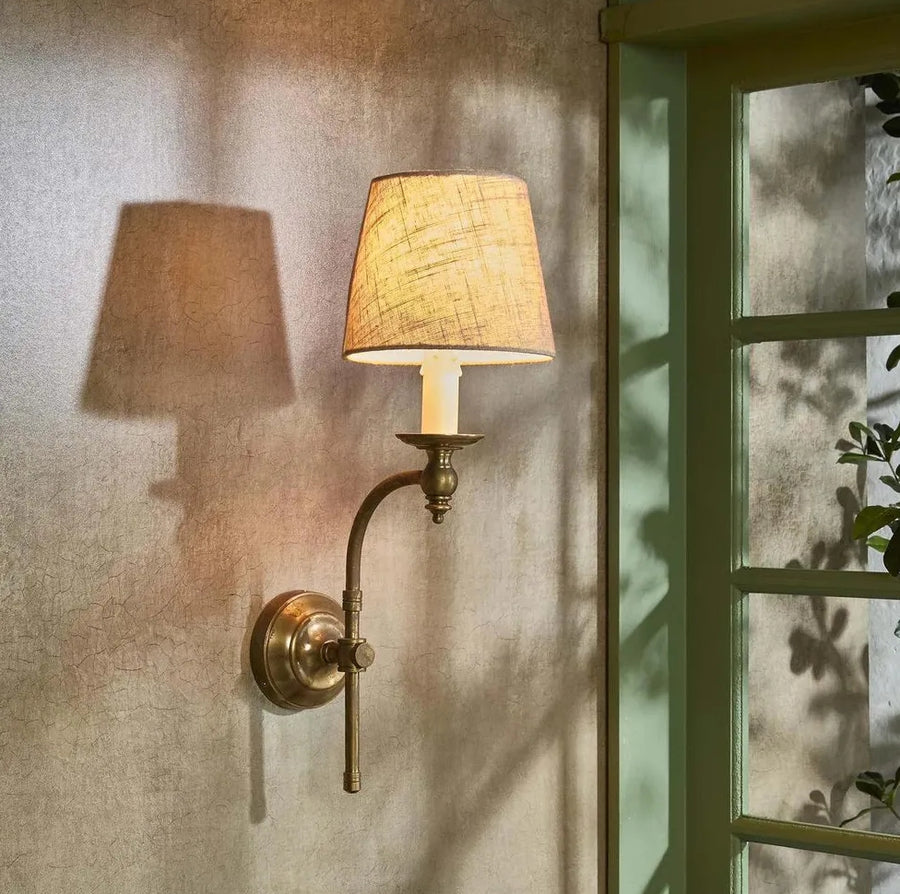 London Wall Sconce in Antique Brass | Rustic Charm Interiors