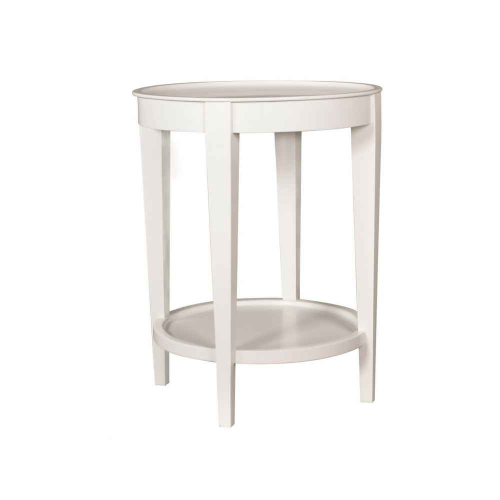 Round white side table | Rustic Charm Interiors