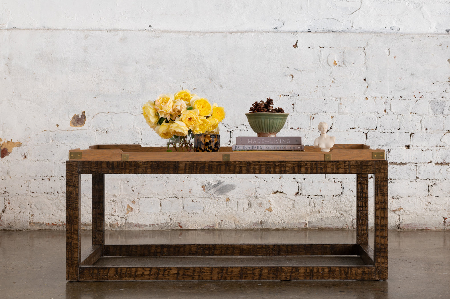 Rectangle Tray top Coffee Table | Rustic Charm Interiors